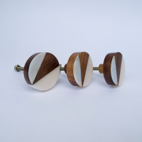 Modern Grey Geometric Drawer Pulls & Cabinet Knobs - Hooks & Knobs