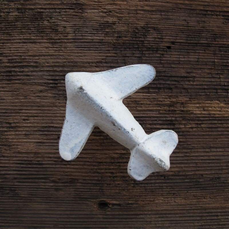 White Metal Airplane Kids Drawer Pulls & Cabinet Dresser Knobs - Hooks ...