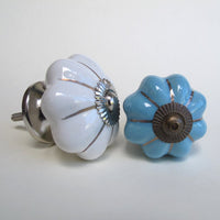 Petite Marigold Knob - Light Blue - Hooks & Knobs