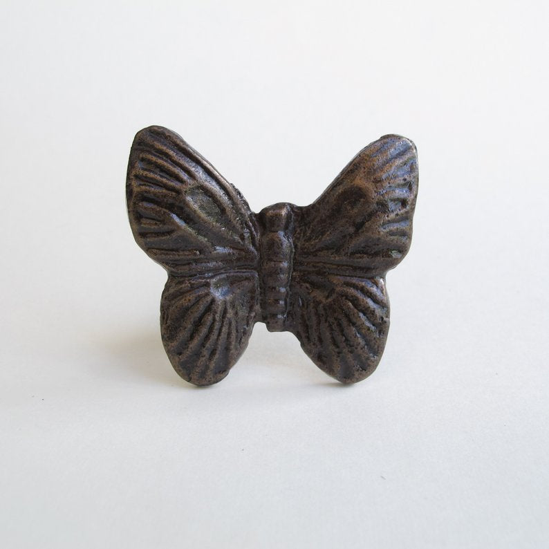 Butterfly Metal Drawer Pulls & Cabinet Knobs - Hooks & Knobs