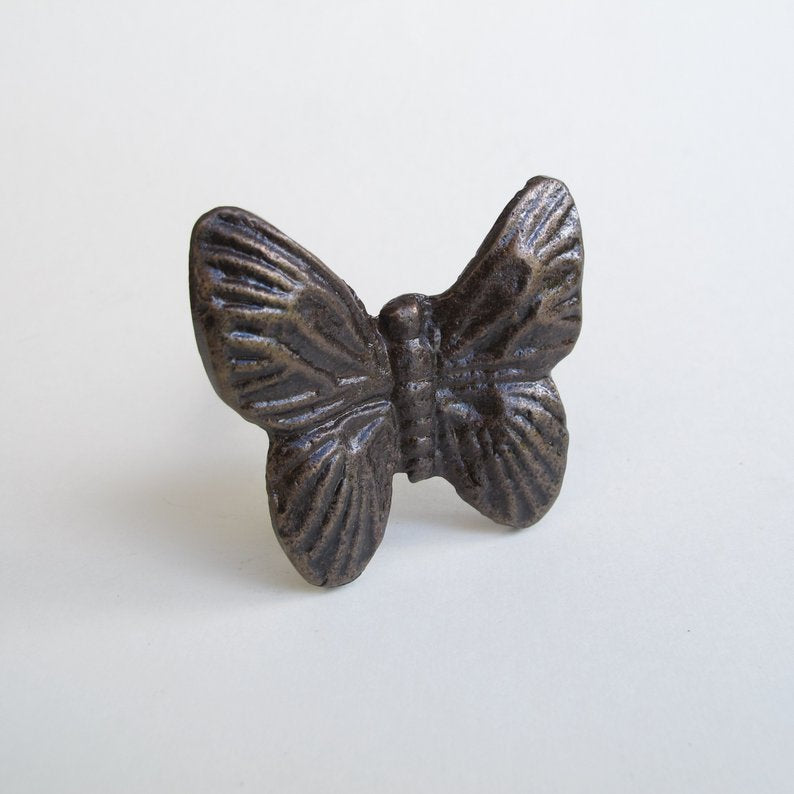 Butterfly Metal Drawer Pulls & Cabinet Knobs - Hooks & Knobs