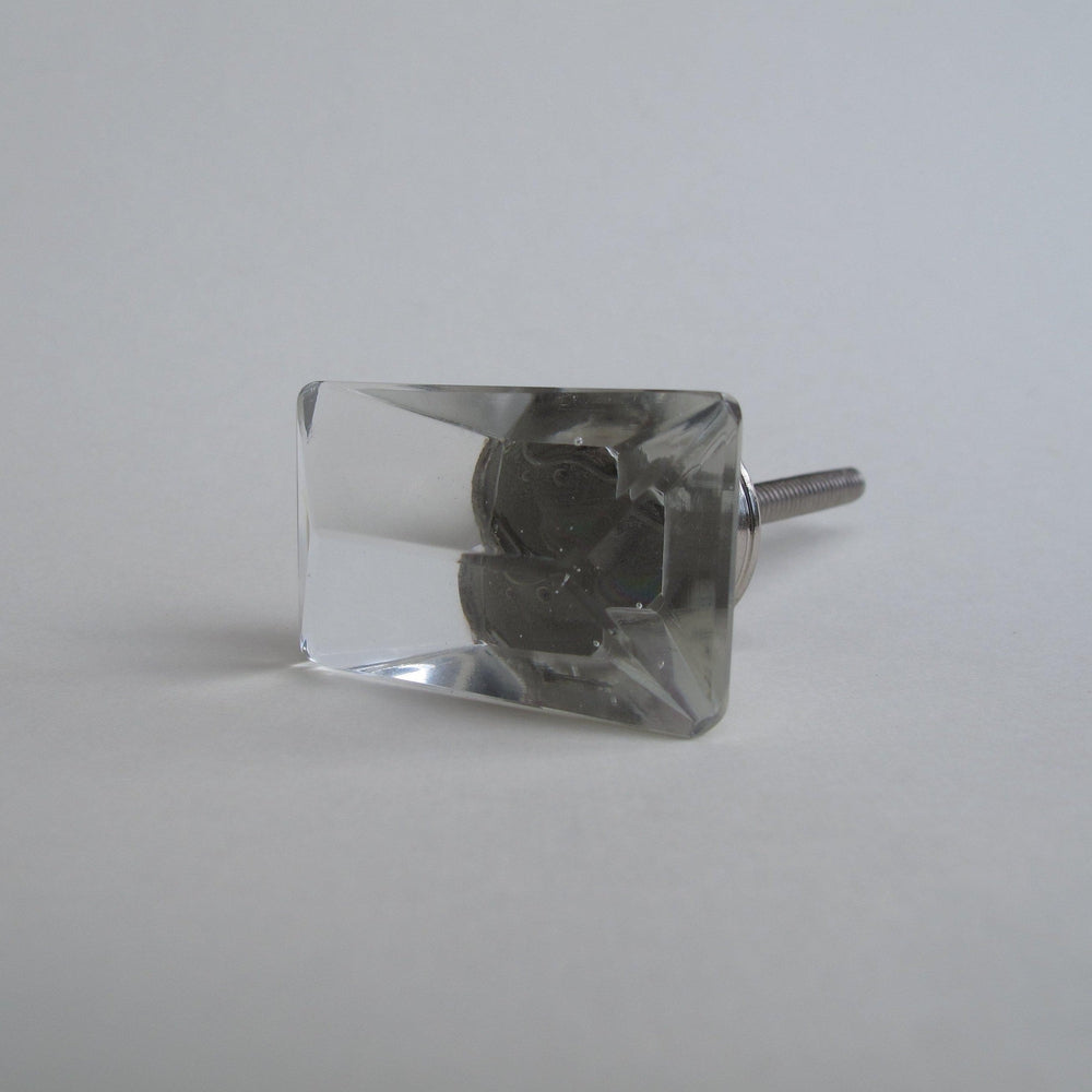 Glass Drawer Pull - Vintage Glass Knob - Hooks & Knobs