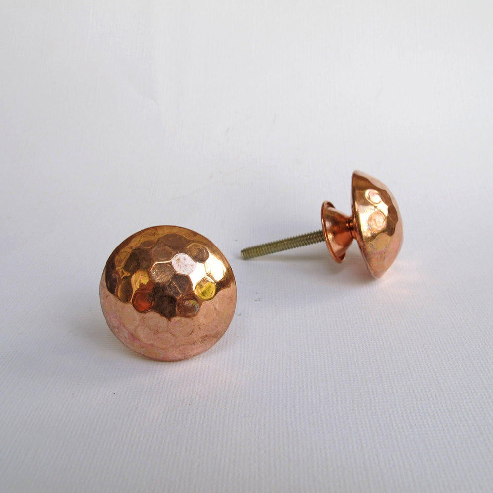 Hammered Copper Knob - Hooks & Knobs