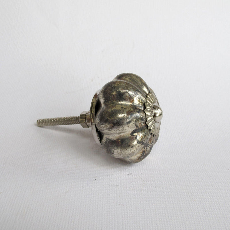 Silver Marbled Marigold Knob - Hooks & Knobs