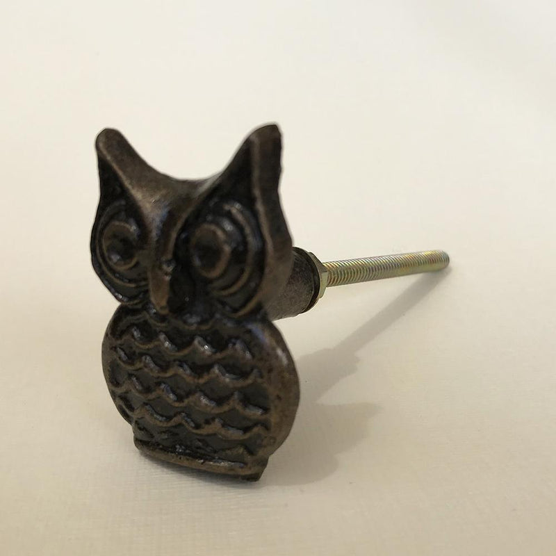 Metal Owl Drawer Knob - Hooks & Knobs