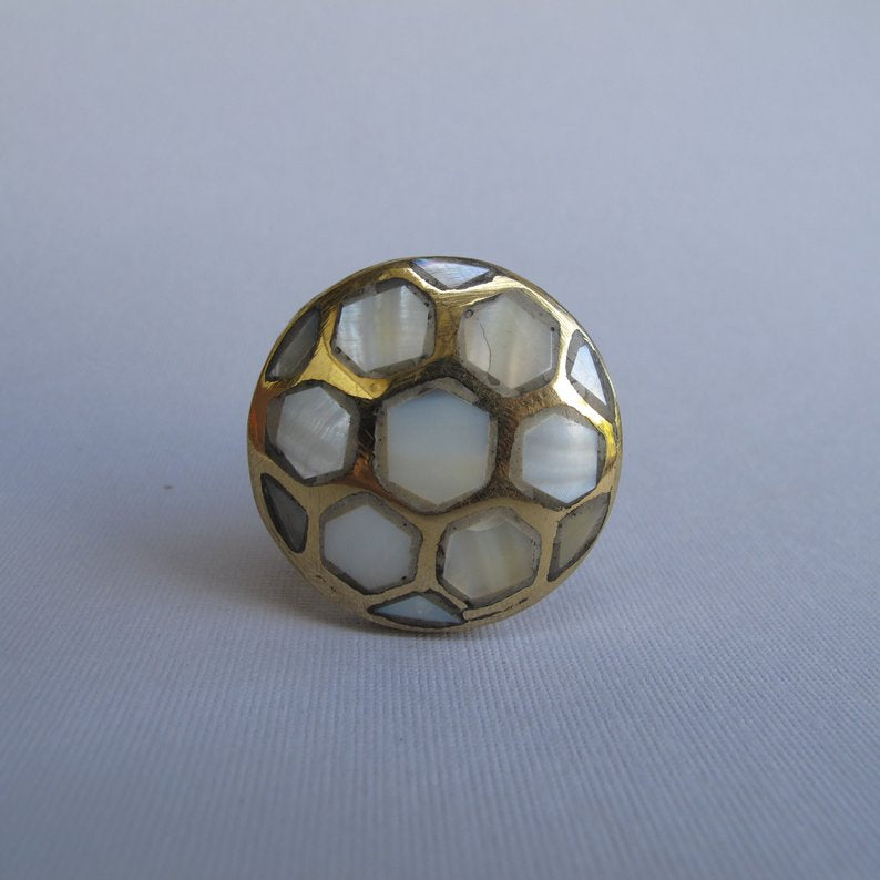 Turtle Shell Mother of Pearl Drawer Pulls & Cabinet Knobs - Hooks & Knobs