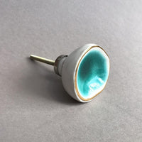 Sea Glass Turquoise Drawer Pulls & Cabinet Knobs - Hooks & Knobs