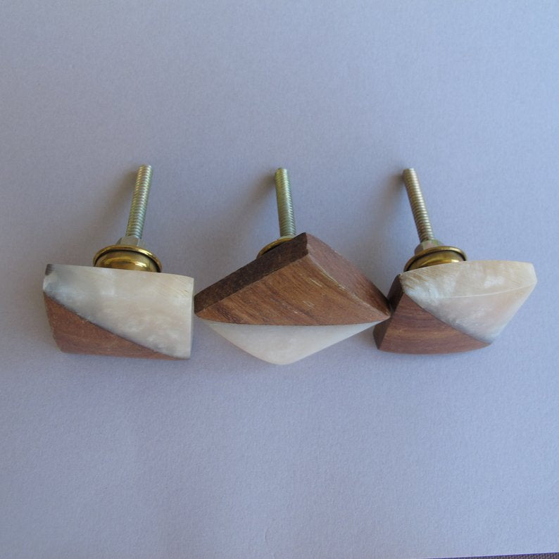 Geo Square Drawer Pulls & Cabinet Knobs - Hooks & Knobs